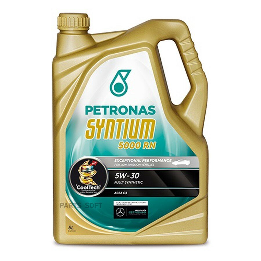 18425019 SYNTIUM 5000 RN 5W30 5L масло моторное\ ACEA: C4 RN0720 MB 226.51 FCA (perf) 955535-S4 от официального дистрибьютора, PETRONAS, артикул 70543M12EU