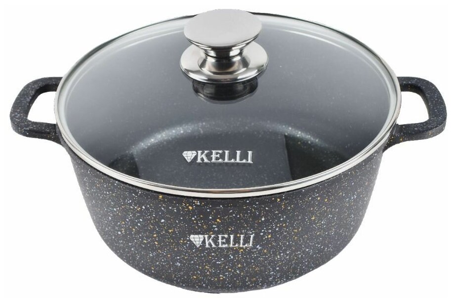 Кастрюля KELLI KL-4092-24 5,5 л, серый