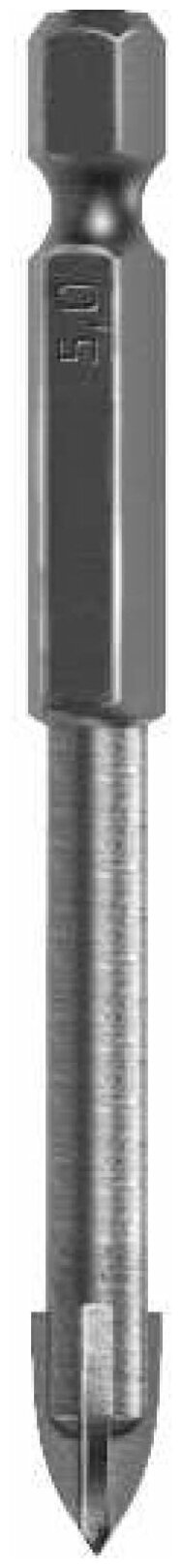 Сверло по стеклу и керамике, Rennbohr, Quadro, диаметр 5 мм, шестигранник, 676105