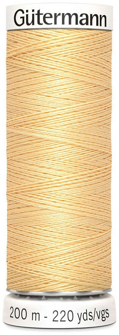 Нитки швейные для всех материалов Gutermann Sew-all, 200 м (003 кремово-жёлтый), 5 шт