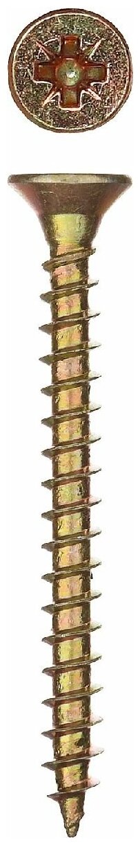 Универсальные саморезы ЗУБР желтый цинк 70х4 мм 100 штук