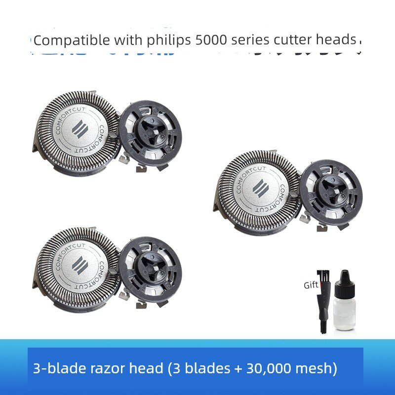 Набор 3-головки бритвенной головки с 3 лезвиями и 3 сетками для Philips Series 5000 S5080 S5050 S5090 - Старая модель
