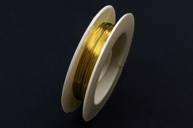 Проволока для бисероплетения Гамма DG-3 0,3мм, 10м, цвет №01 латунь, 1шт