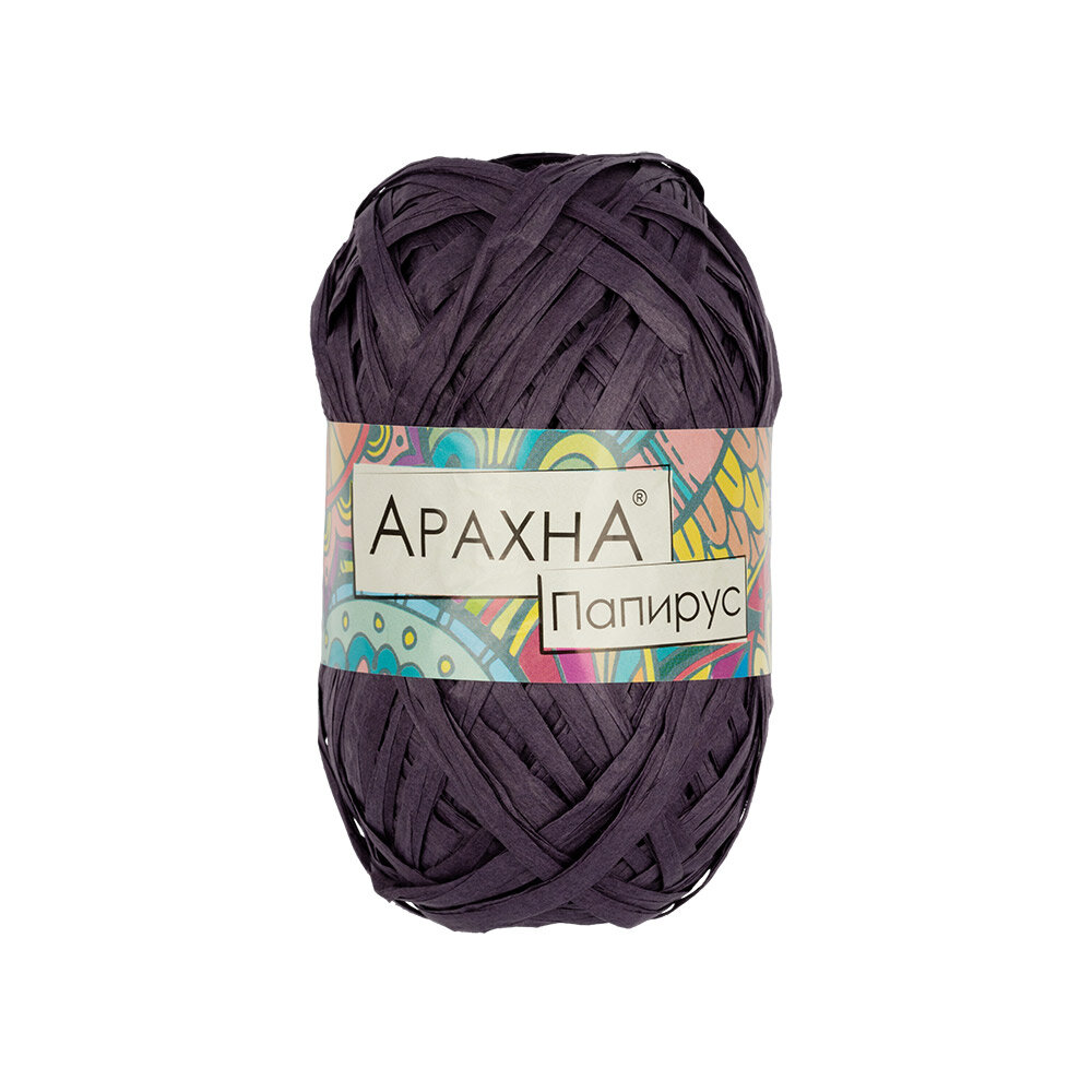 Пряжа ARACHNA "Papyrus" 10 шт. по 40 г 50 м 100% целлюлоза №16 фиолетовый