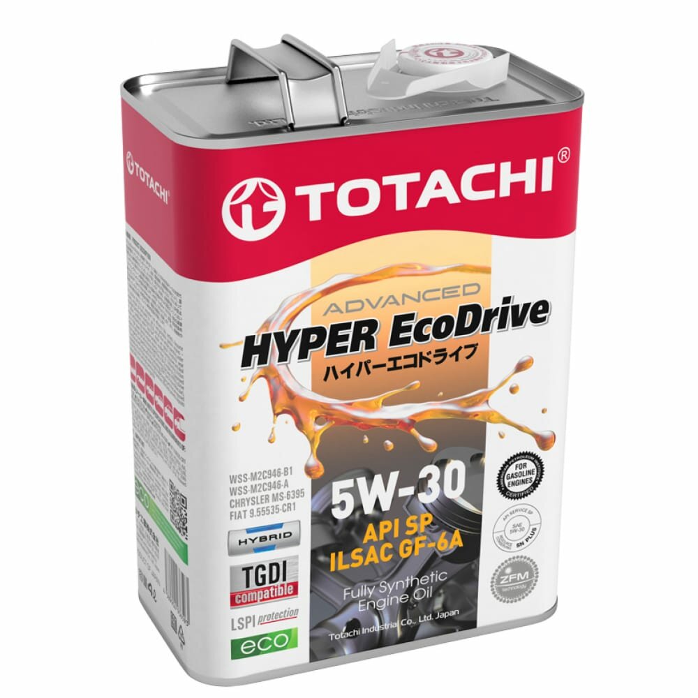 Моторное масло TOTACHI HYPER Ecodrive Fully Synthetic SP/GF-6A, 5W-30, 4 л E0304