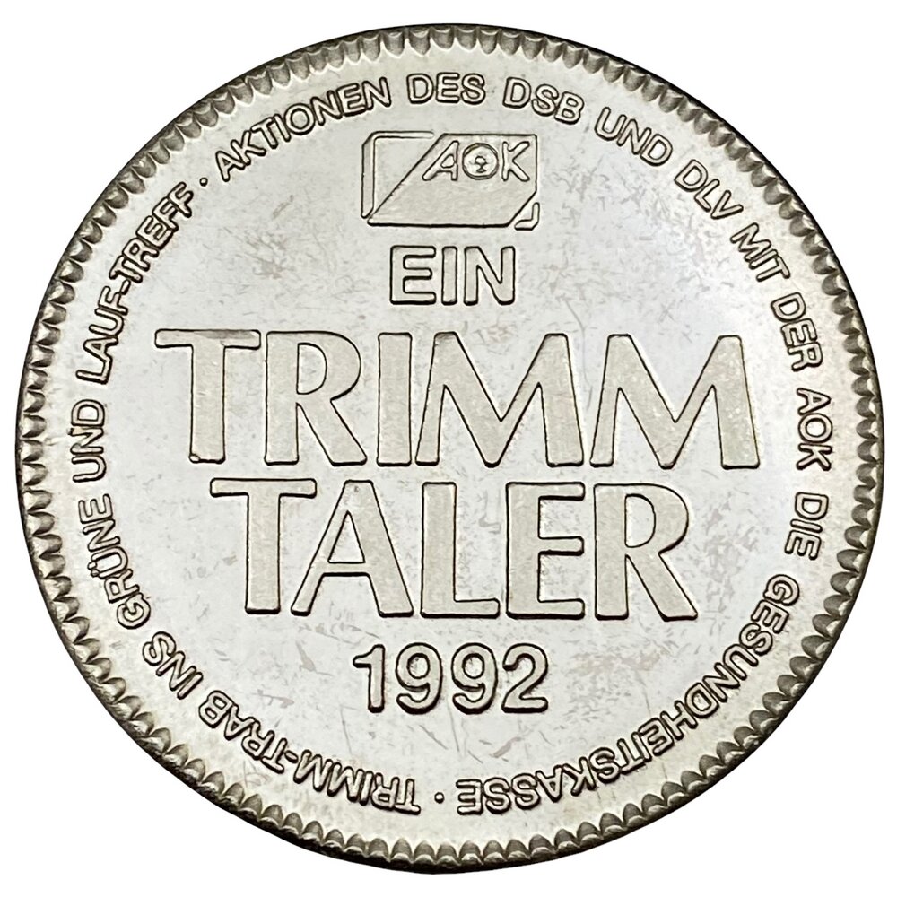 ФРГ, рекламный токен 1 талер 1992 г.