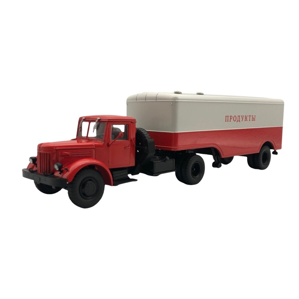 Модель автомобиля МАЗ-2008 с п/п МАЗ-5217 (Продукты, длиномер) 2010-2015 гг, "АвтоИстория" Китай