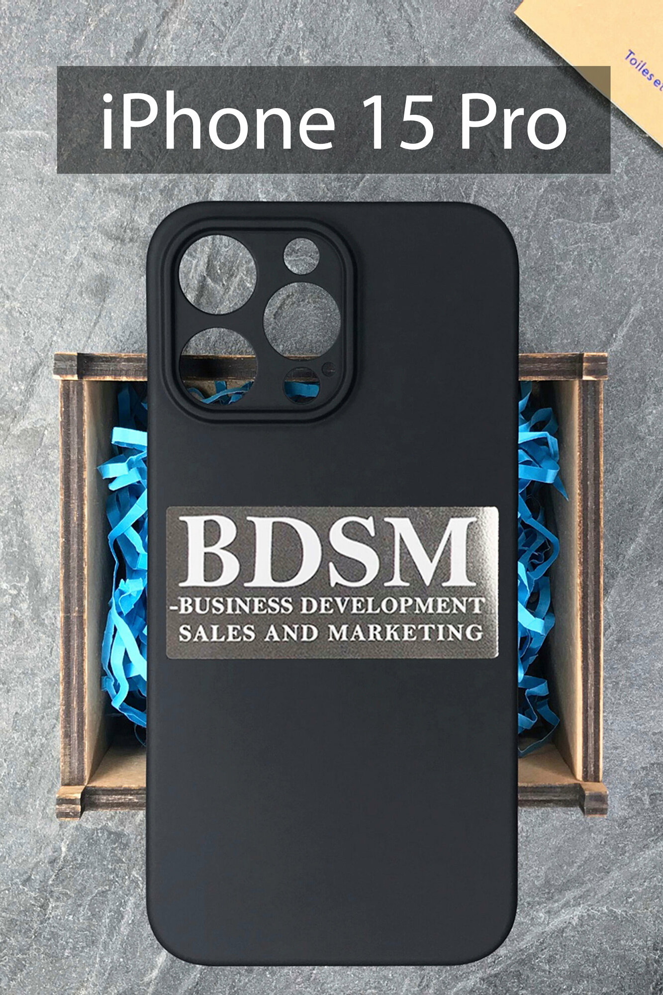 Силиконовый чехол на iPhone 15 Pro с принтом для Айфон 15 Про