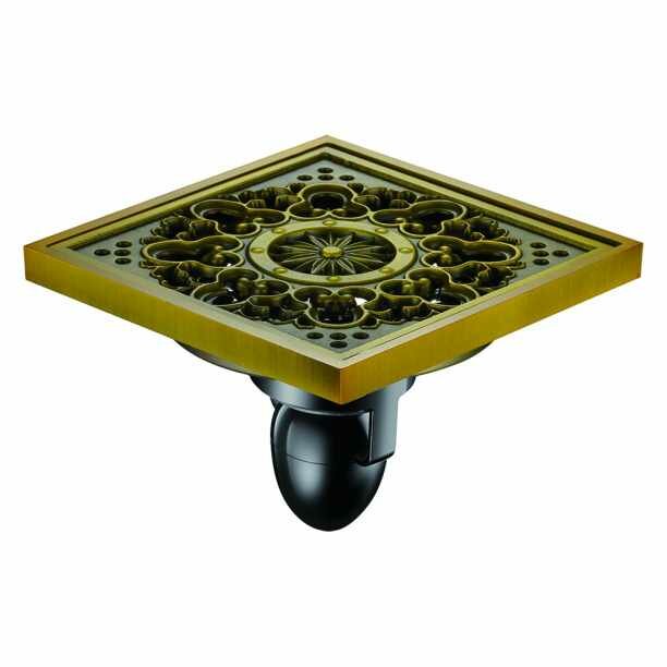 Душевой трап MAGdrain FC08Q5-H 100х100 мм сухой затвор 28 л/мин латунь