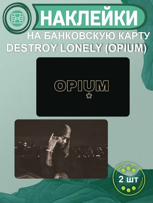 Наклейка на карту банковскую - Destroy Lonely Наклейки Бобби Сандимани