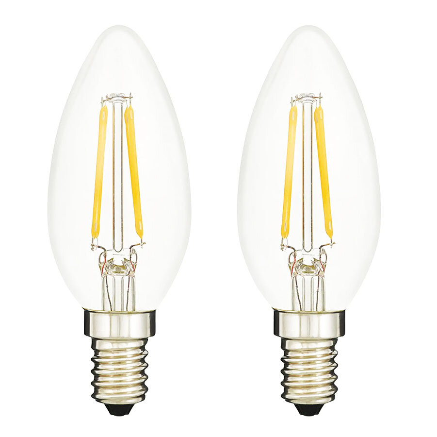 Филаментная светодиодная лампа Polaroid 220V C37 FIL 4W 3000K E14 470lm (2 шт.)