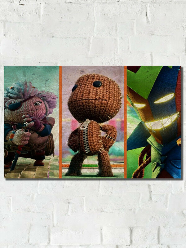 Картина интерьерная на рельефной доске ОСП игра Сэкбой Большое приключение (PS, Xbox, PC, Switch) - 9833