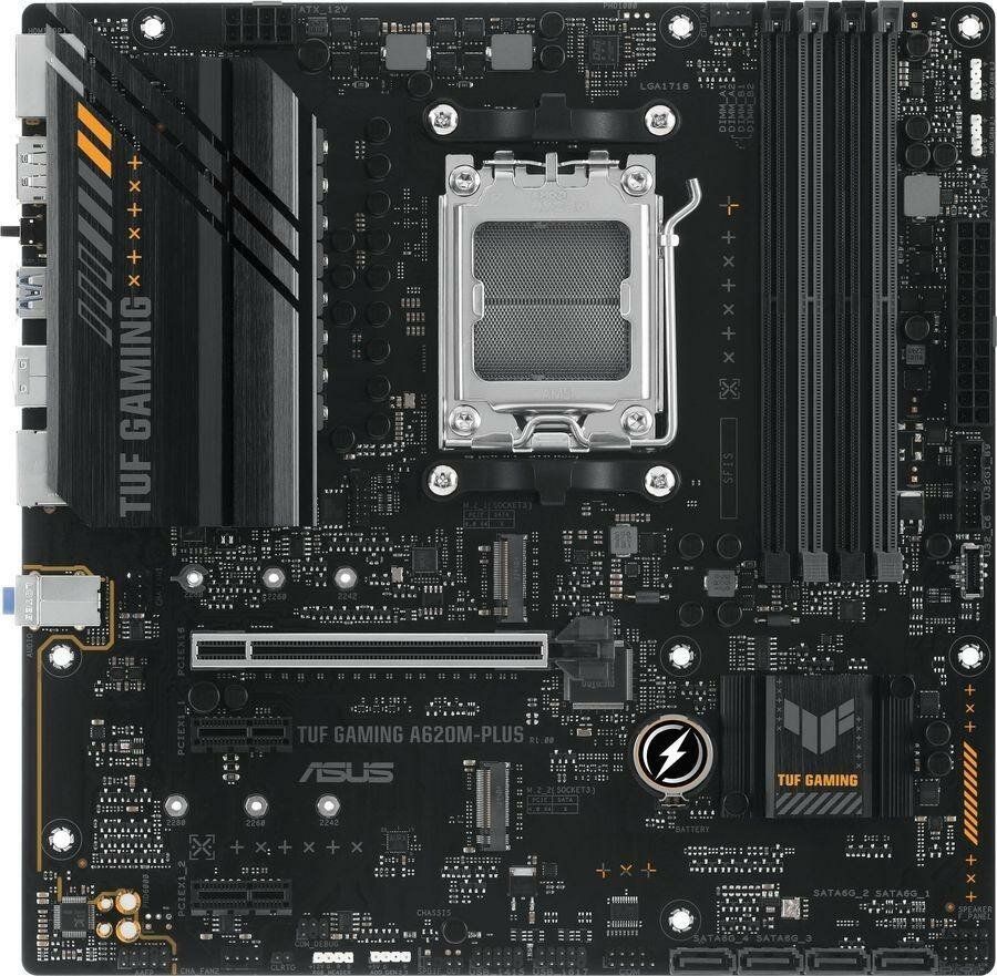 Материнская плата ASUS TUF GAMING A620M-PLUS SocketAM5 AMD A620