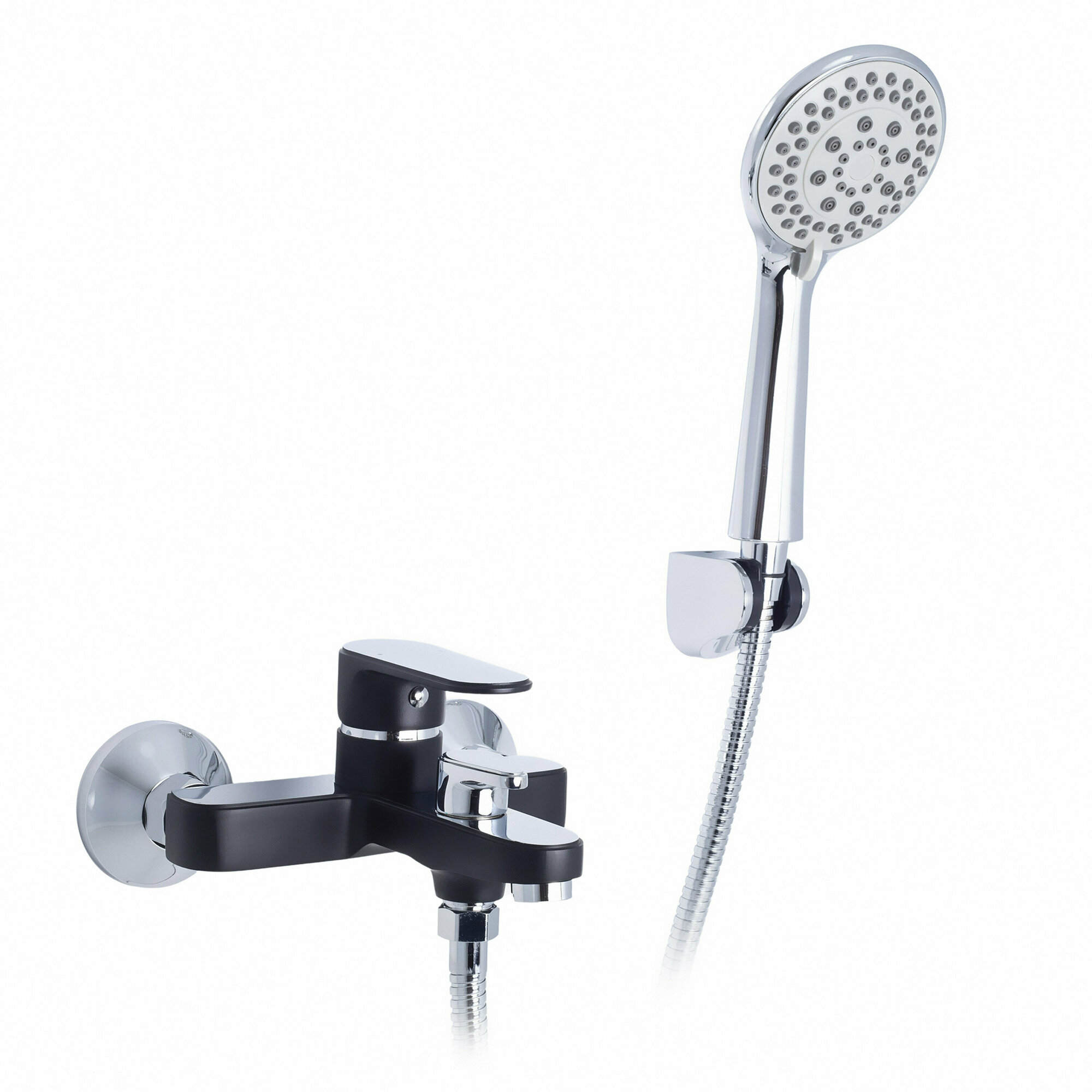 Bach / Смеситель для ванны с коротким монолитным изливом Цвет Чёрный / Код 12046