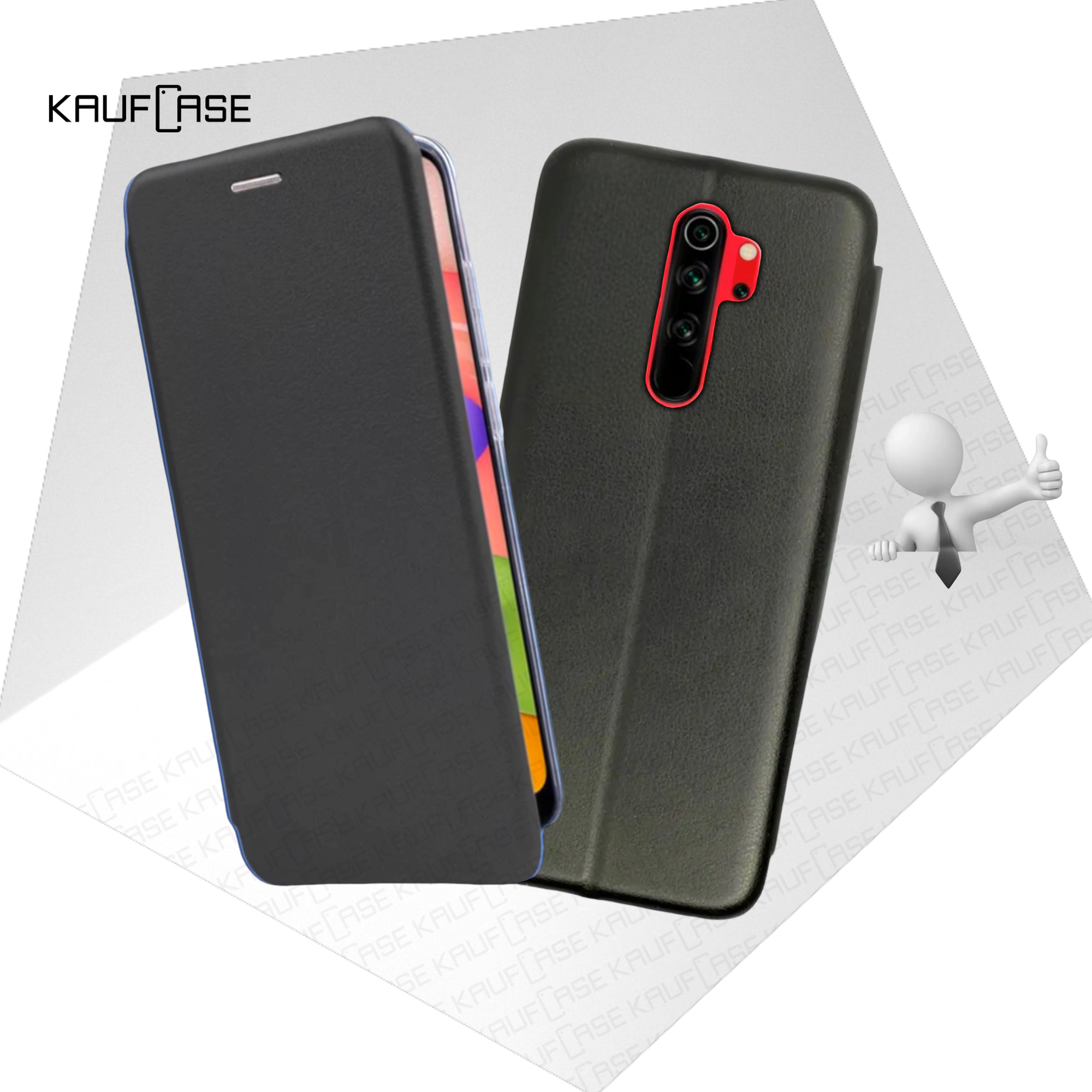 Чехол книжка для телефона Xiaomi Redmi Note 8 Pro (6.53"), черный. Текстура под кожу