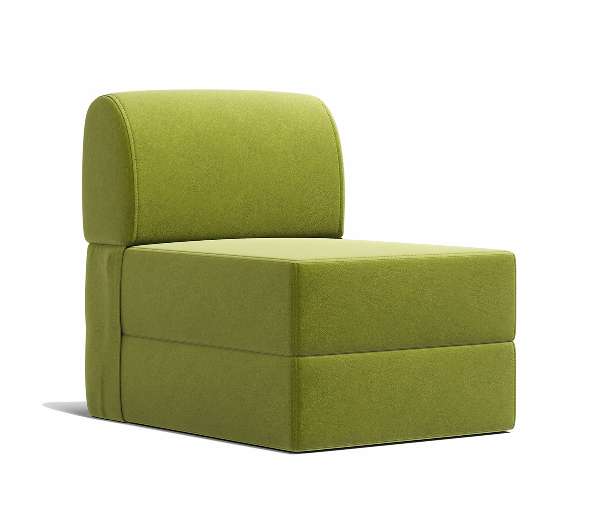 Кресло-кровать Рио раскладное бескаркасное велюр Дрим эппл зеленый