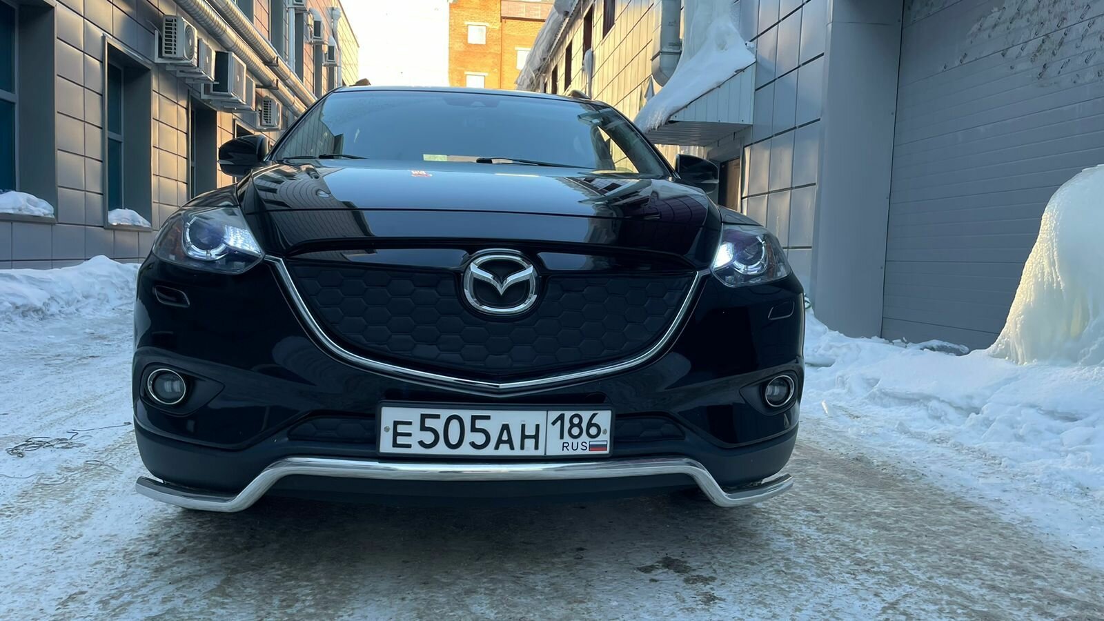 Утеплитель радиатора и бампера для Mazda CX-9 (2012 -2016) I Рестайлинг Мазда СиИкс-9