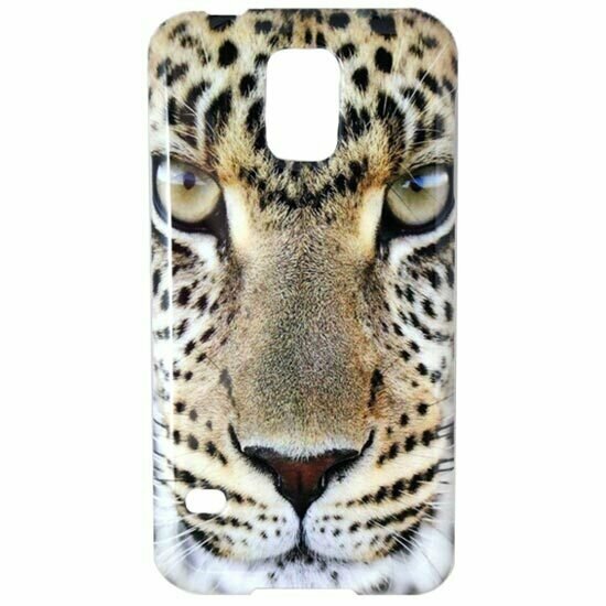 Чехол Tiger, для Samsung Galaxy S5, пластик, белый, с рисунком