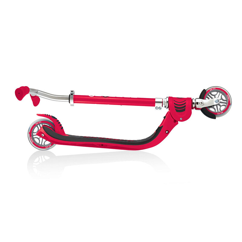 Детский самокат Globber FLOW 125 Foldable V2 , двухколесный, складной - Red — фото 1