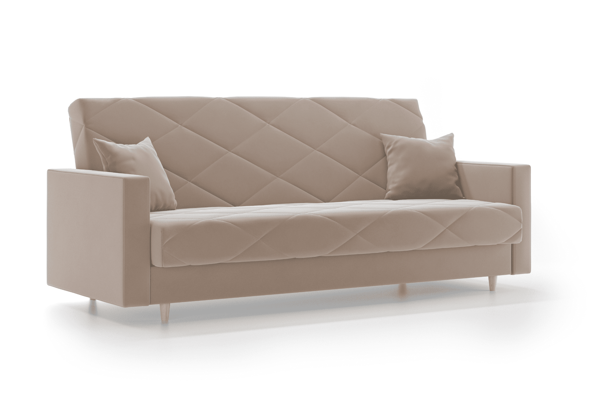 Диван раскладной книжка Клаус в цвете бежевый (ткань Велутто 22)