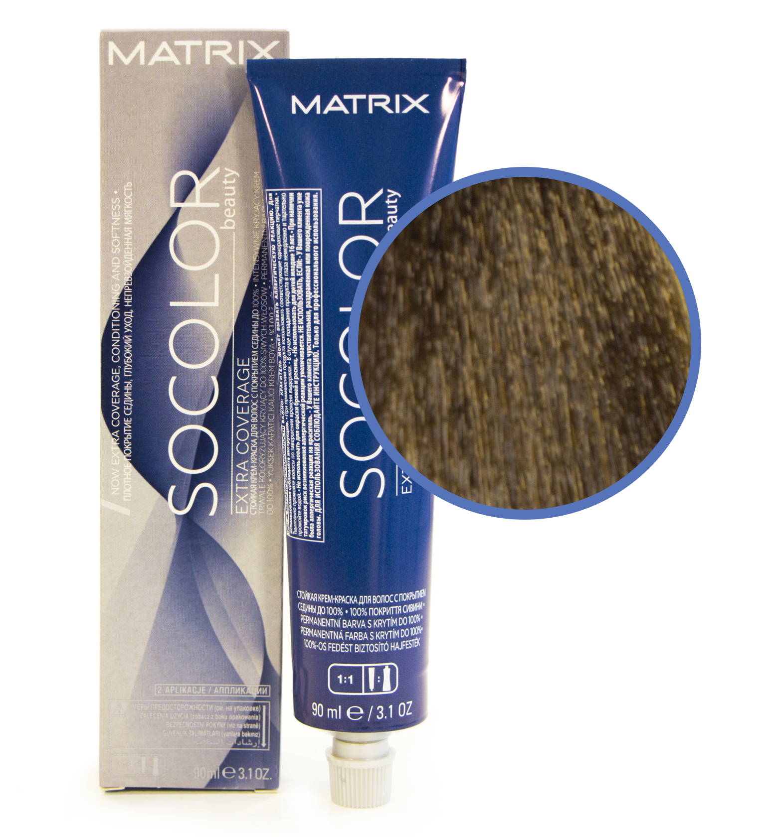 Краска для волос Matrix Socolor Beauty 507g, светлый шатен золотистый, перманентная, 90 мл