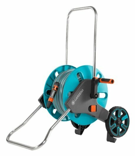 Тележка для шланга CleverRoll M со шлангом Classic Gardena, 20 м (13 мм (1/2") и комплектом для полива, 18512-20.000.00
