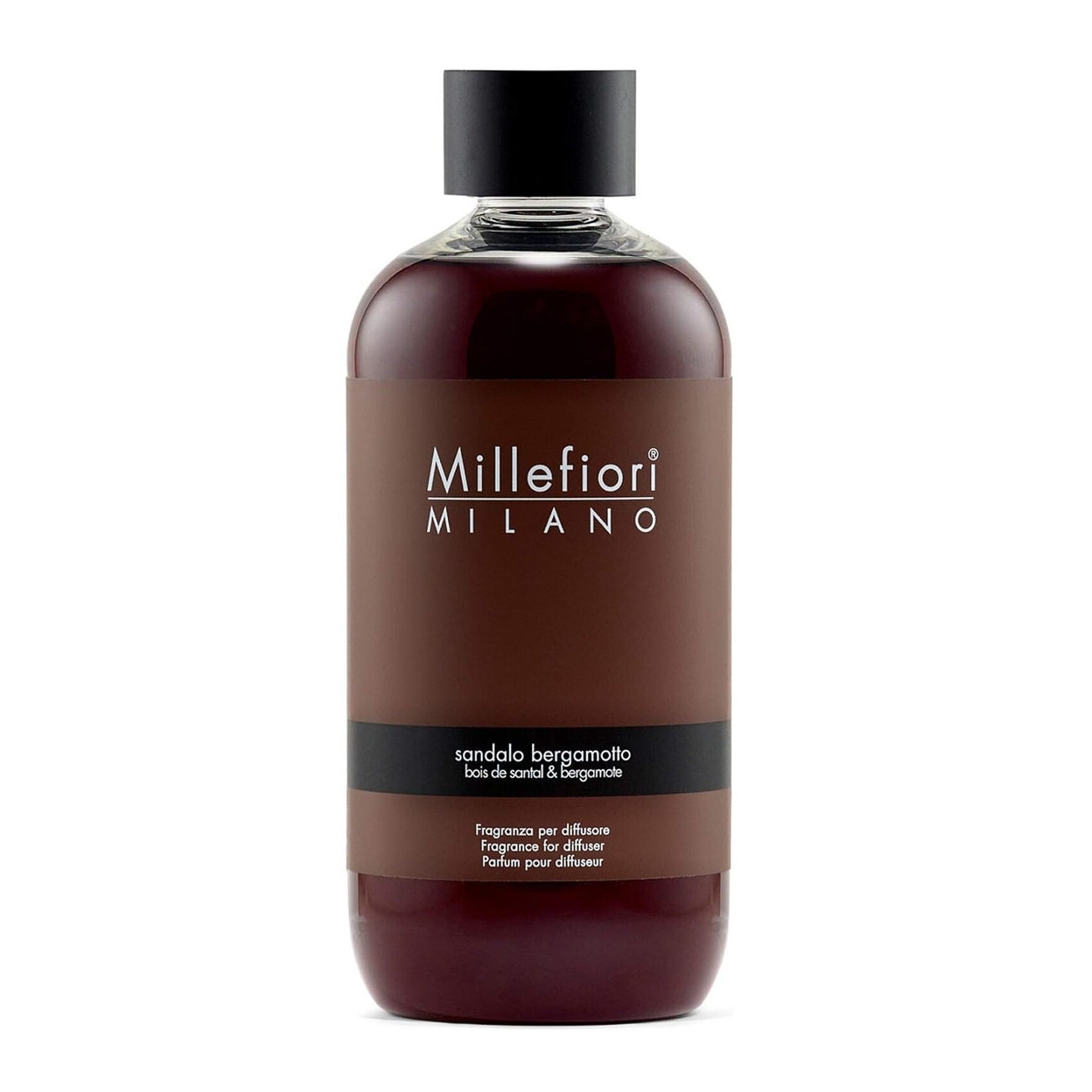 Millefiori Milano NATURAL / Сменный блок (рефилл) 500 мл. Сандал и бергамот / Sandalo Bergamotto