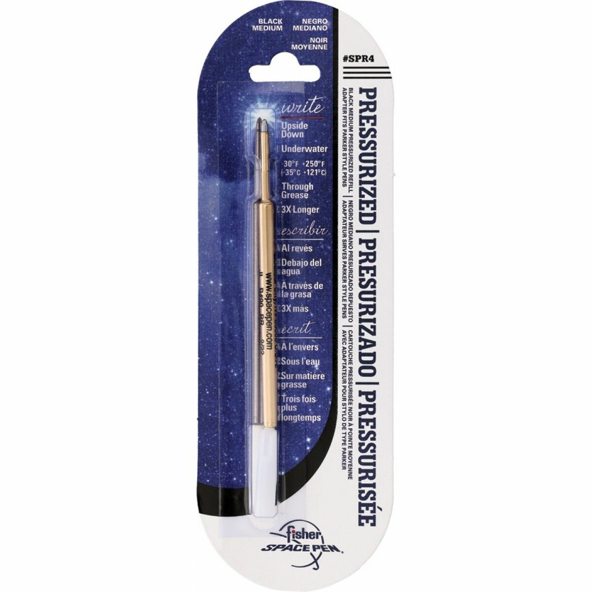 Сменный космический шариковый стержень для ручек Parker и Fisher Space Pen PR (Black Medium)