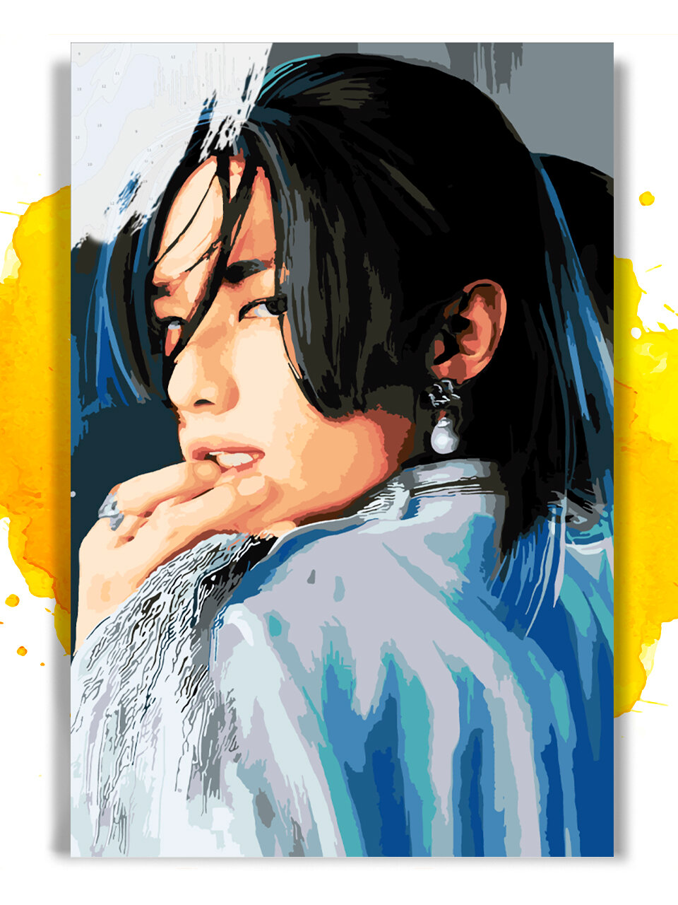 Картина по номерам на холсте Stray Kids Play with fire Хёнджин, 40 х 60 см