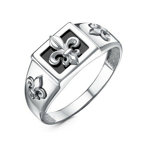 Печатка, серебро, 925 проба, родирование, фианит