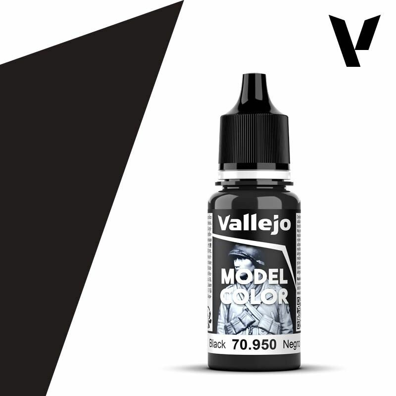 Краска Vallejo серии Model Color - Black (17 мл)