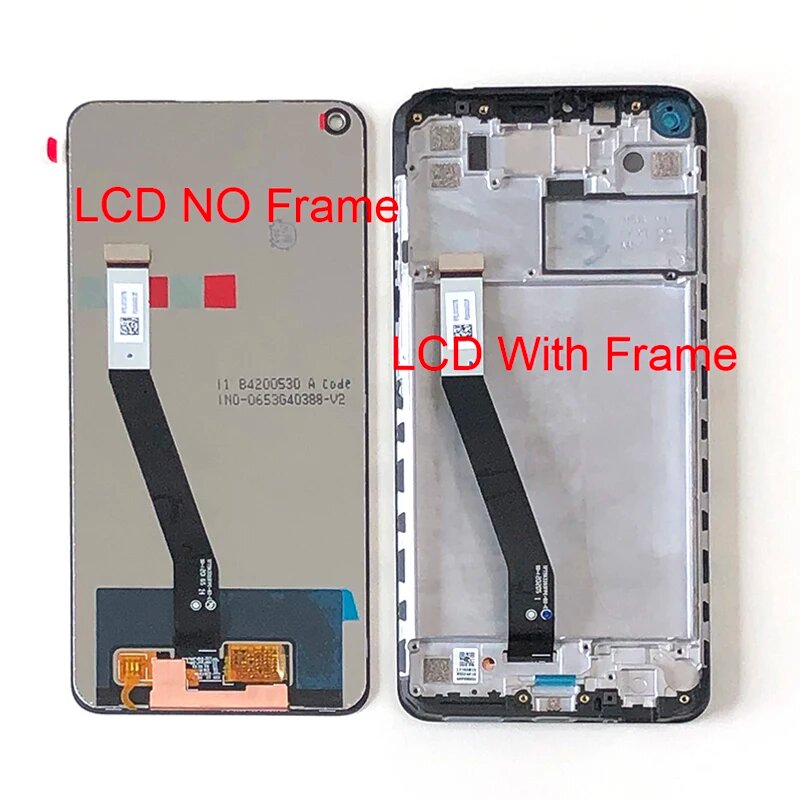 ЖК-экран 6,53 "M & Sen для Xiaomi Redmi Note 9 M2003J15SG с сенсорным экраном и Black W Frame Orig