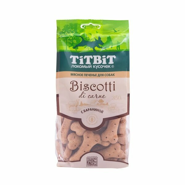 Лакомство TiTBiT Biscotti печенье с бараниной для собак (350 г)