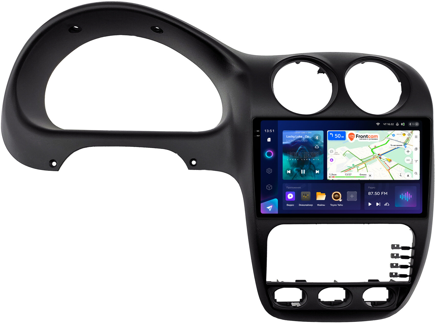 Штатная магнитола Teyes CC3 2K 4/32 9.5" RM-9-1303 Daewoo Matiz 2000-2015 Android 10 (4G-SIM, DSP, QLed)