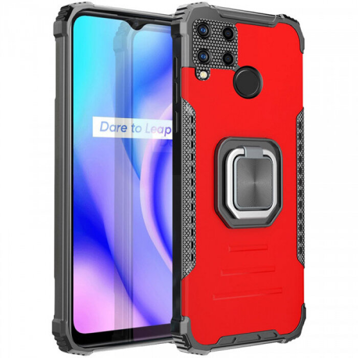 Brutal Противоударный чехол с кольцом для Realme C25 / C25s / C15 с защитой камеры