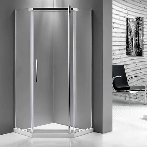 Душевое ограждение без поддона Mirsant Smart Pentagon 90