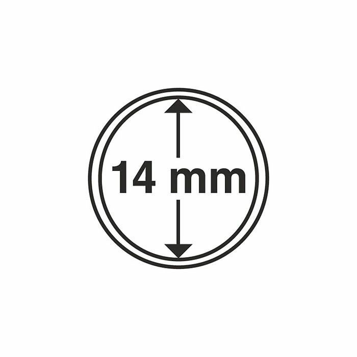 Капсулы GRIPS для монет 14 мм - Leuchtturm (Германия)