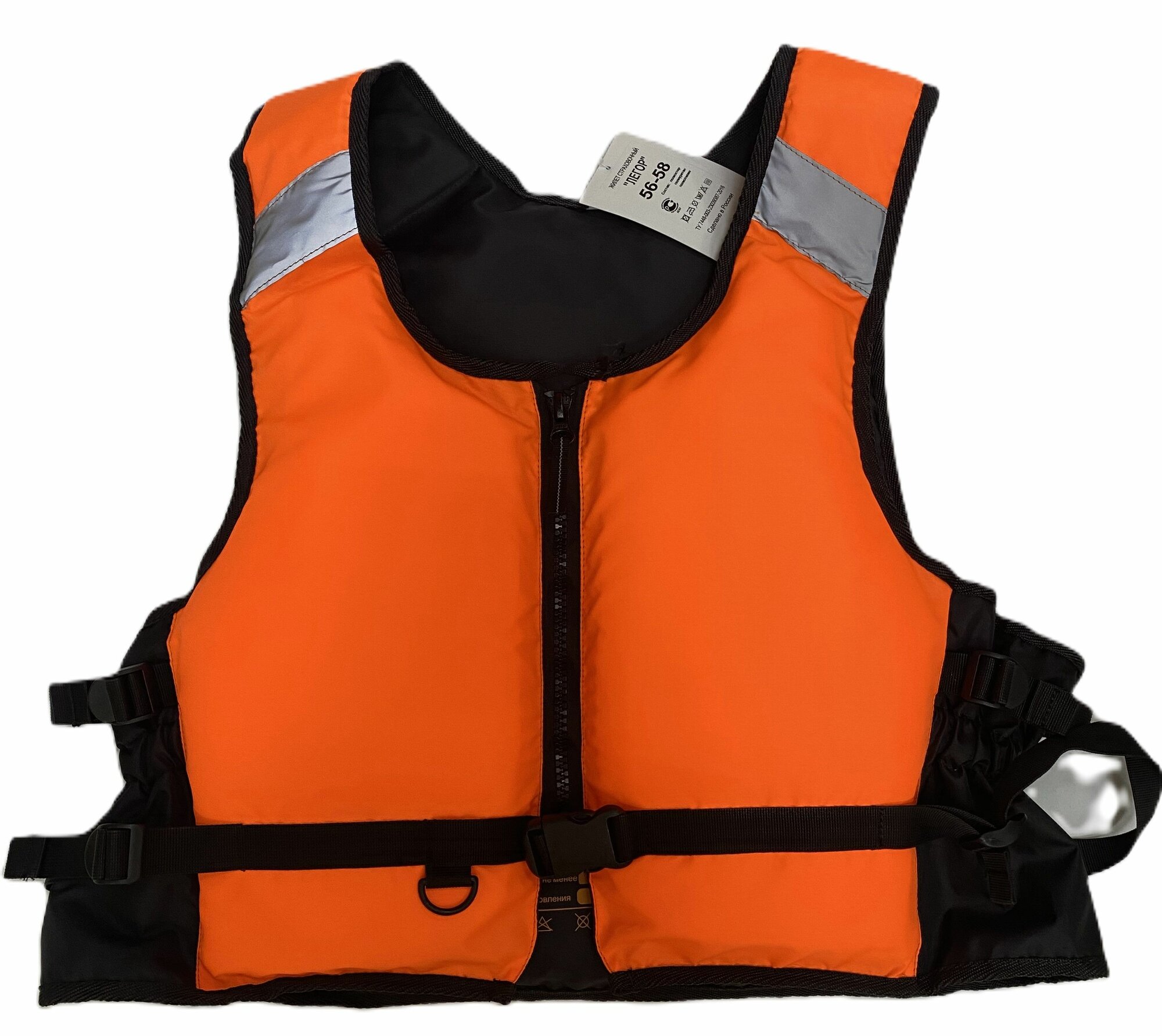 Спасательный жилет Тритон "Легор", оранжевый, светоотражатели, до 90 кг, 48-50 размер