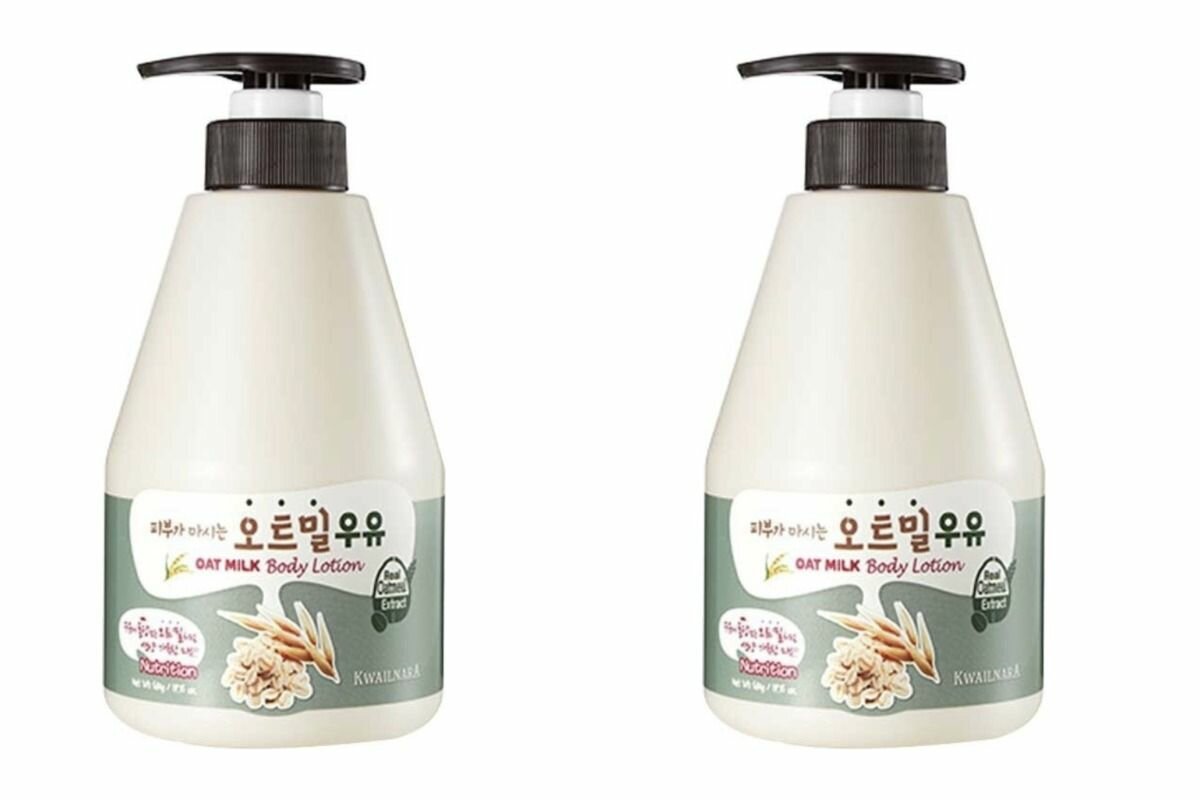 WELCOS Лосьон для тела Kwailnara Oat Mik Body Lotion, с экстрактом овсяного молока, 560 мл, 2 шт
