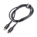 Кабель USB Type-Cx2, 3 A быстрая зарядка, 1 м, передача данных 480 Мбит/с, черны...