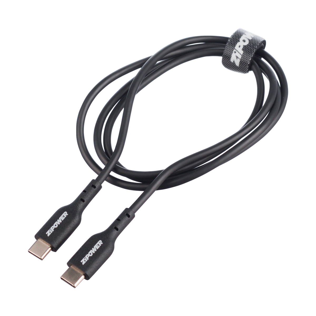 Кабель USB Type-Cx2, 3 A быстрая зарядка, 1 м, передача данных 480 Мбит/с, черный, ZIPOWER, PM6667