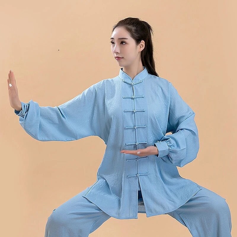 Бueifet Униформа Тай Чи из хлопка и льна XL, as picture