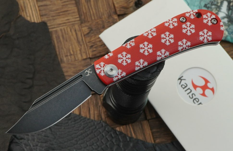 Складной нож Kansept Knives Bevy Slip Joint, сталь 154CM, рукоять красный G-10