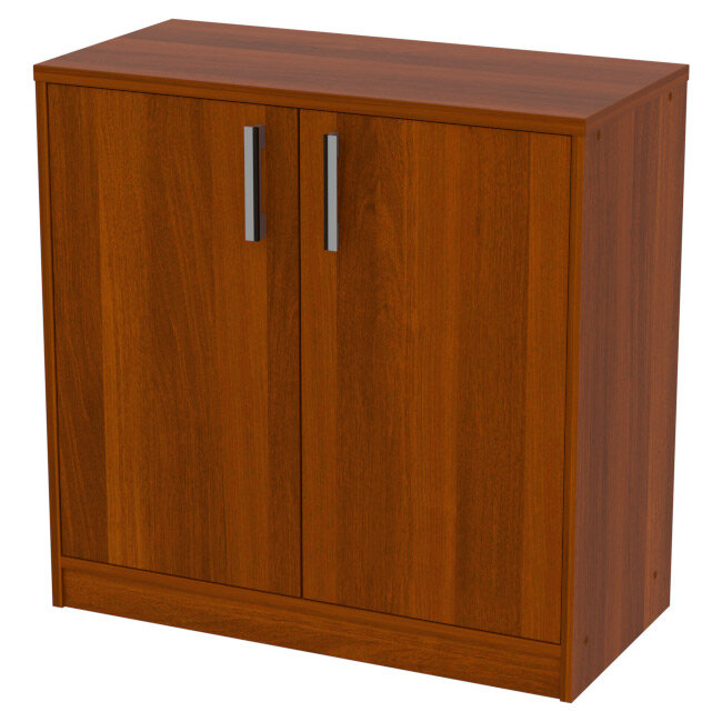 Шкаф Меб-фф Офисный шкаф СБ-39+ДВ-39+С-17МВ цвет Орех Итальянский 77/37/76 см