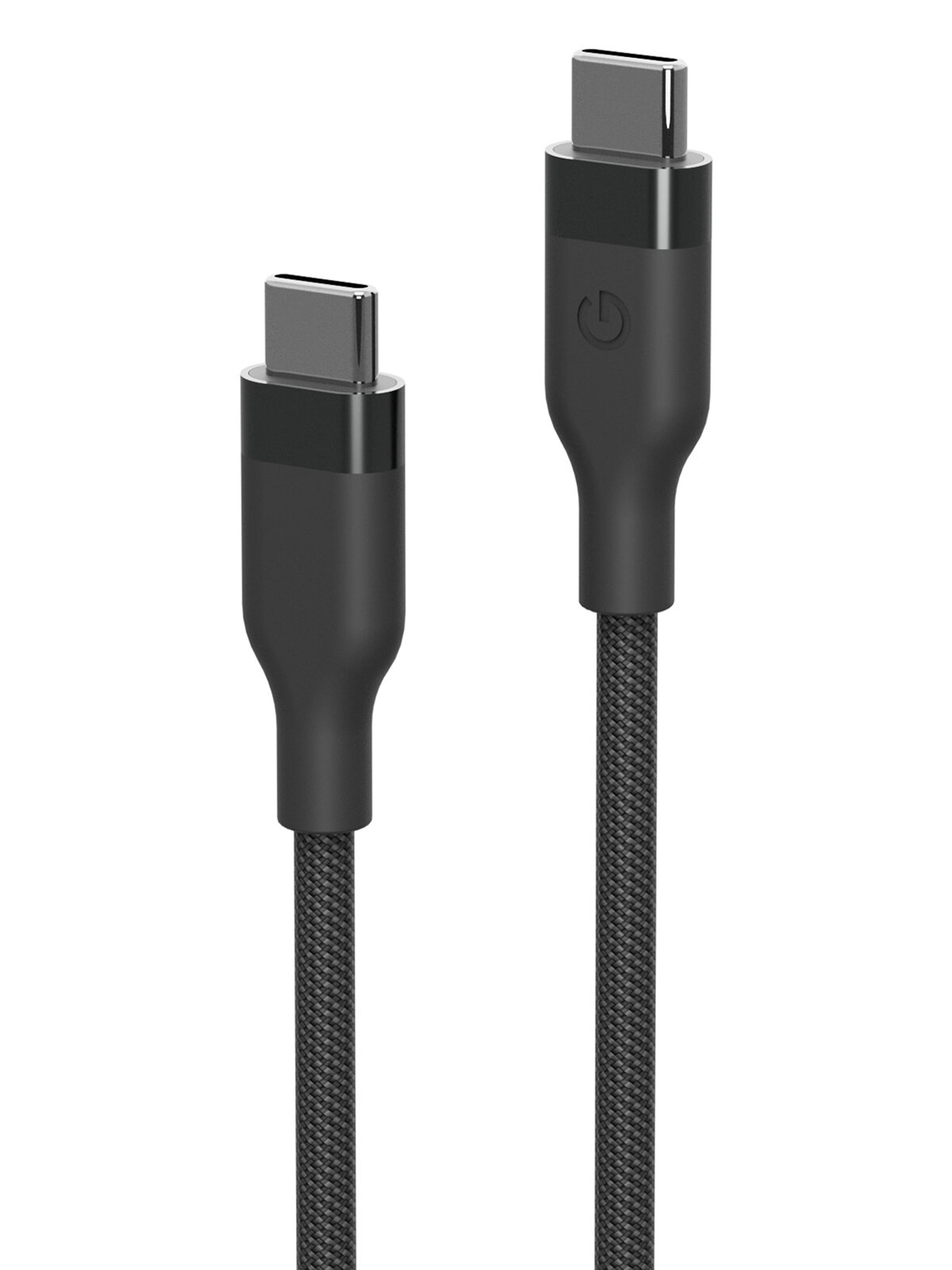 EnergEA Кабель HELIX USB-C to USB-C 100W 480 Mbps Magnetic Black 1.5m