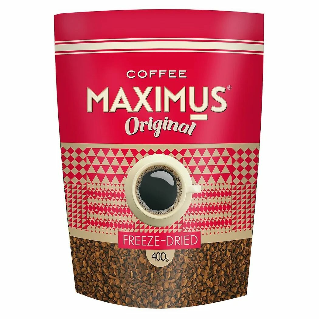 MAXIMUS Кофе растворимый сублимированный, 400 г