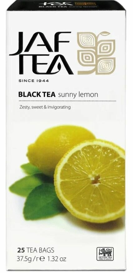 Jaf Tea Чай черный с ароматом лимона, 25 пакетиков по 1,5 грамма
