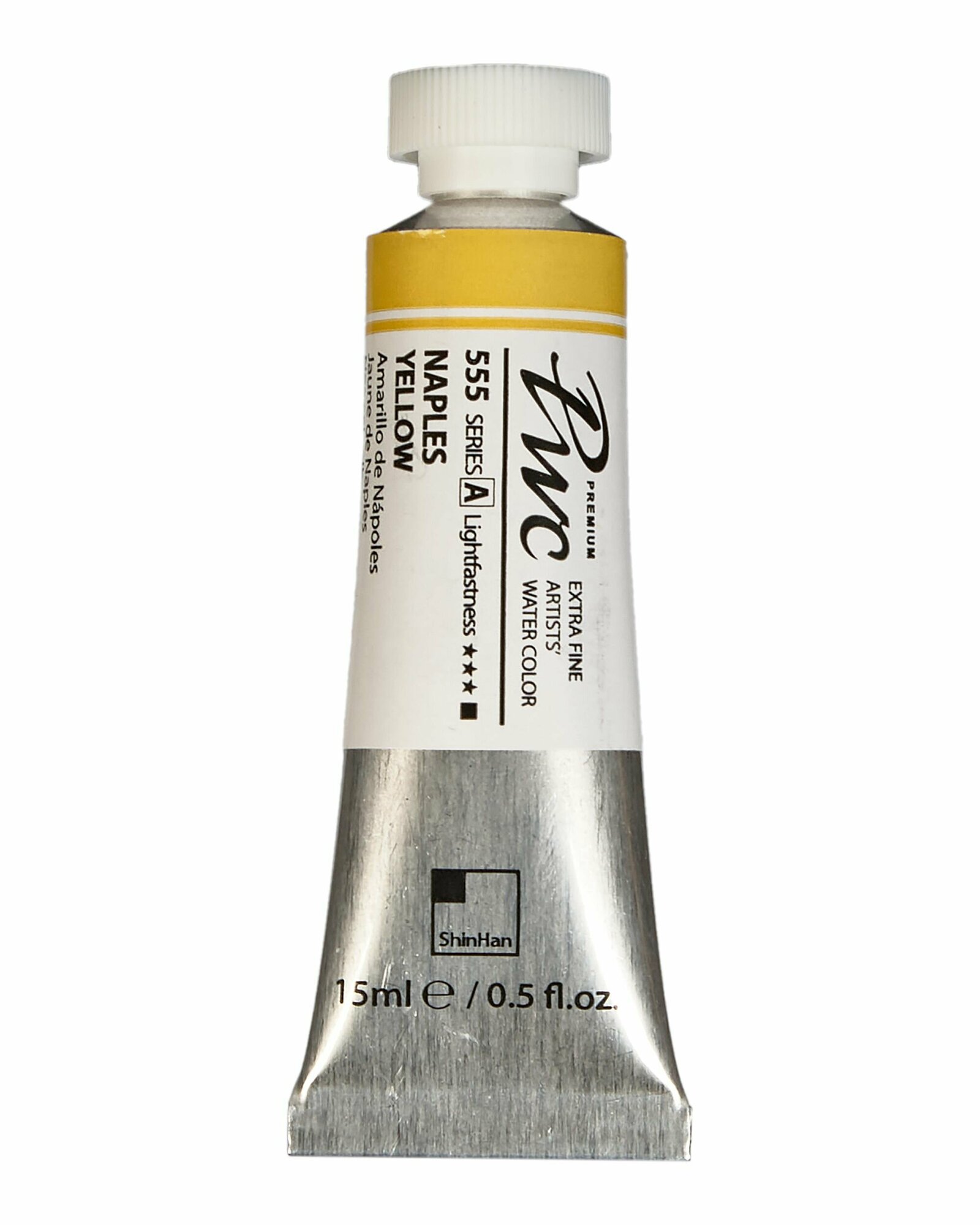 Краска акварельная ShinHan PWC туба 15мл №555 желтый Неаполь