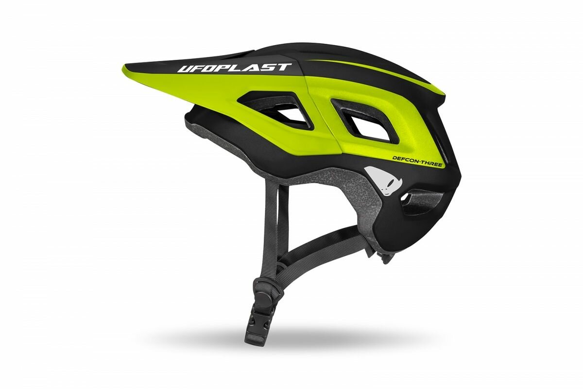 Велошлем UFO Plast Helmet Defcon-Three, Black/Neon Yellow, M/L/XL