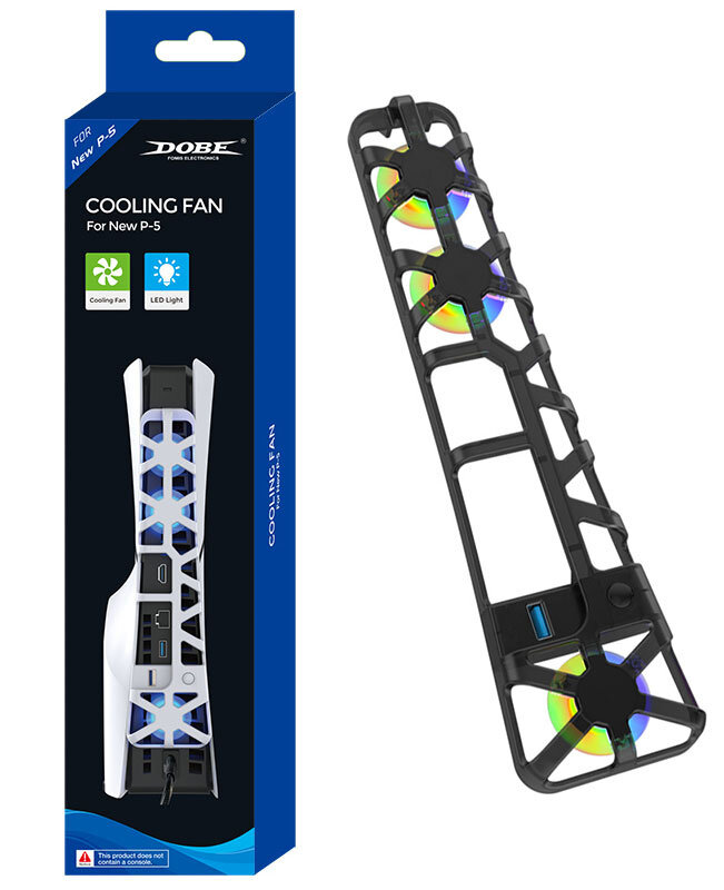 Система охлаждения для PS5 Slim Cooling Fan Black с RGB подсветкой (TP5-3538S)